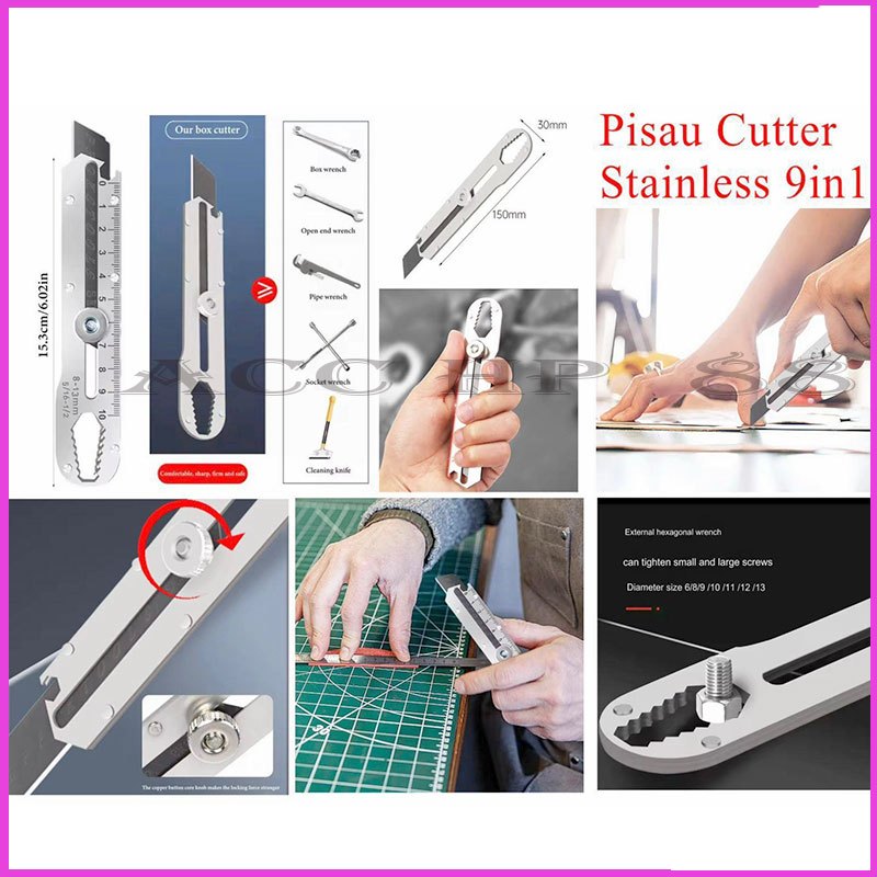Jual Acchp Pisau Cutter 9 in 1 Multifungsi Bisa Buka Tutup Botol ...
