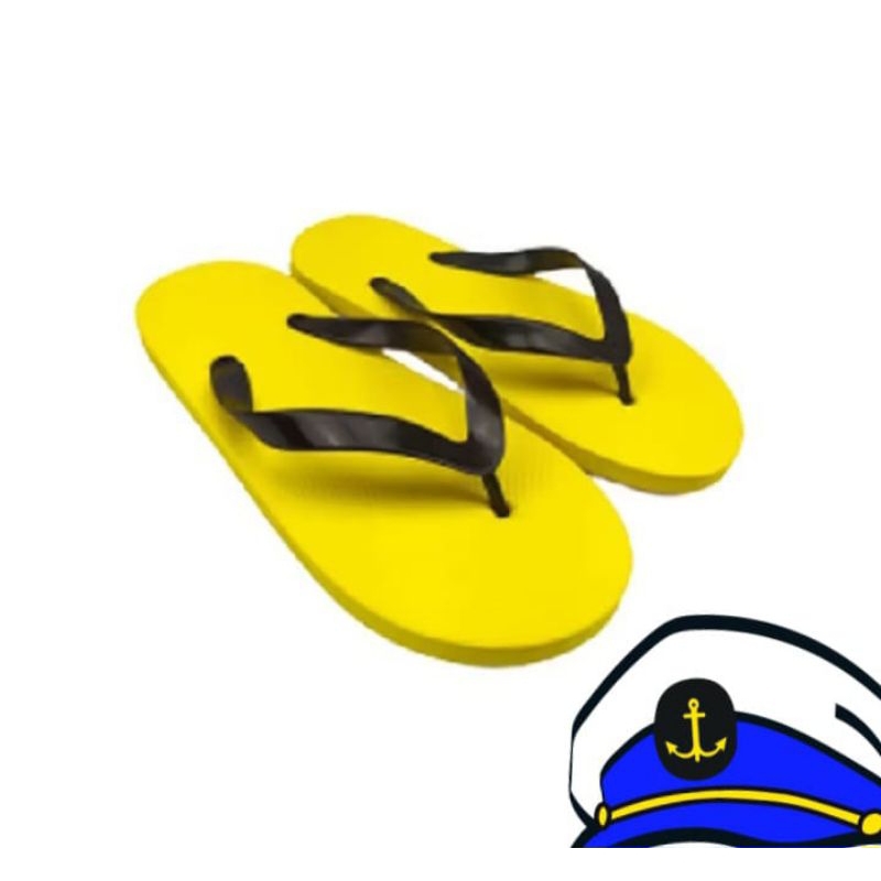 Jual SANDAL POLOS WARNA KUNING sandal jepit untuk wudhu mushola mesjid ...