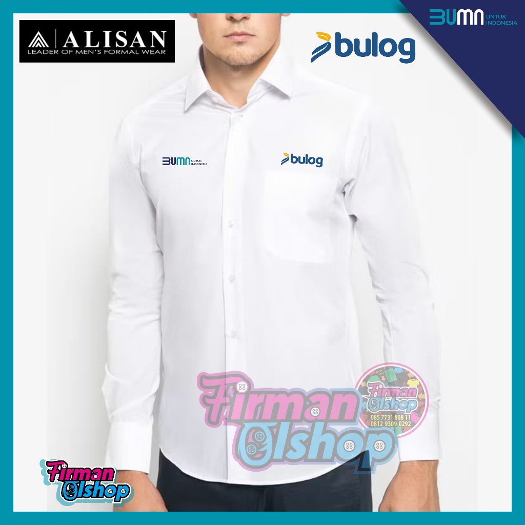 Jual Alisan Kemeja Formal Seragam Kantor BUMN BULOG Lengan Panjang ...