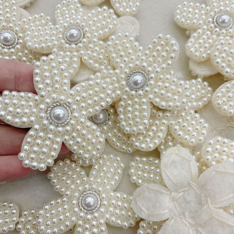 Jual (2pcs) Patch Bunga Mutiara 3D FLOWER PAYET BUNGA PAYET Premium ...