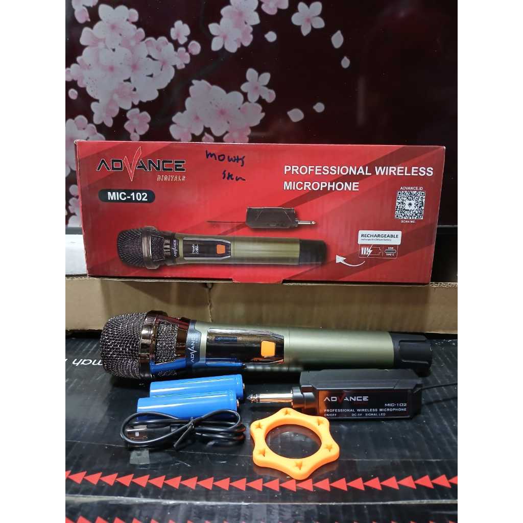 Jual Microphone Mikrofon Advance MIC 102 Mic Profesional Wireless ...