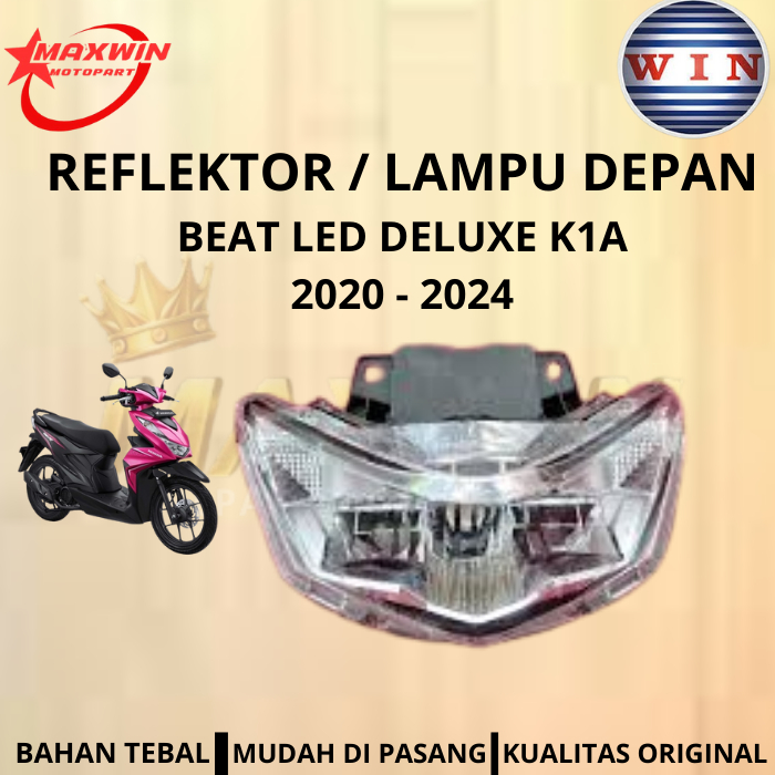Jual Reflektor / Lampu Depan Honda Beat Led Deluxe K1A Tahun Motor 2020 - 2024 Merk Win Kualitas ...