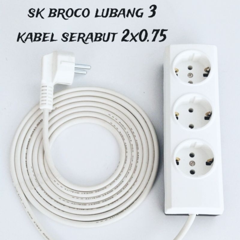 Jual Broco Stop Kontak Kabel 1 meter Sampai 10 Meter | Shopee Indonesia