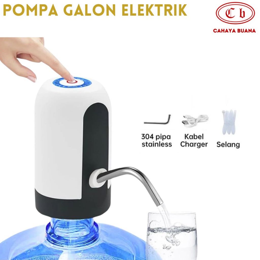 Jual Pompa Air galon elektrik lampu LED Electric pump water dispenser ...