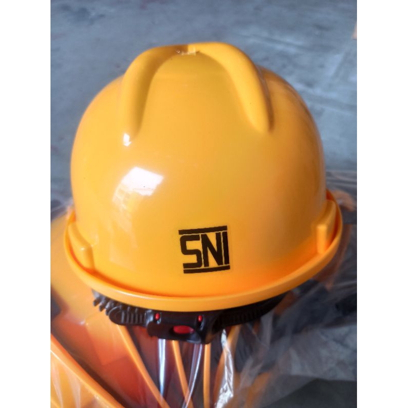 Jual Helm Safety Helm Proyek Kuning Merk HELIOS SNI Original | Shopee ...