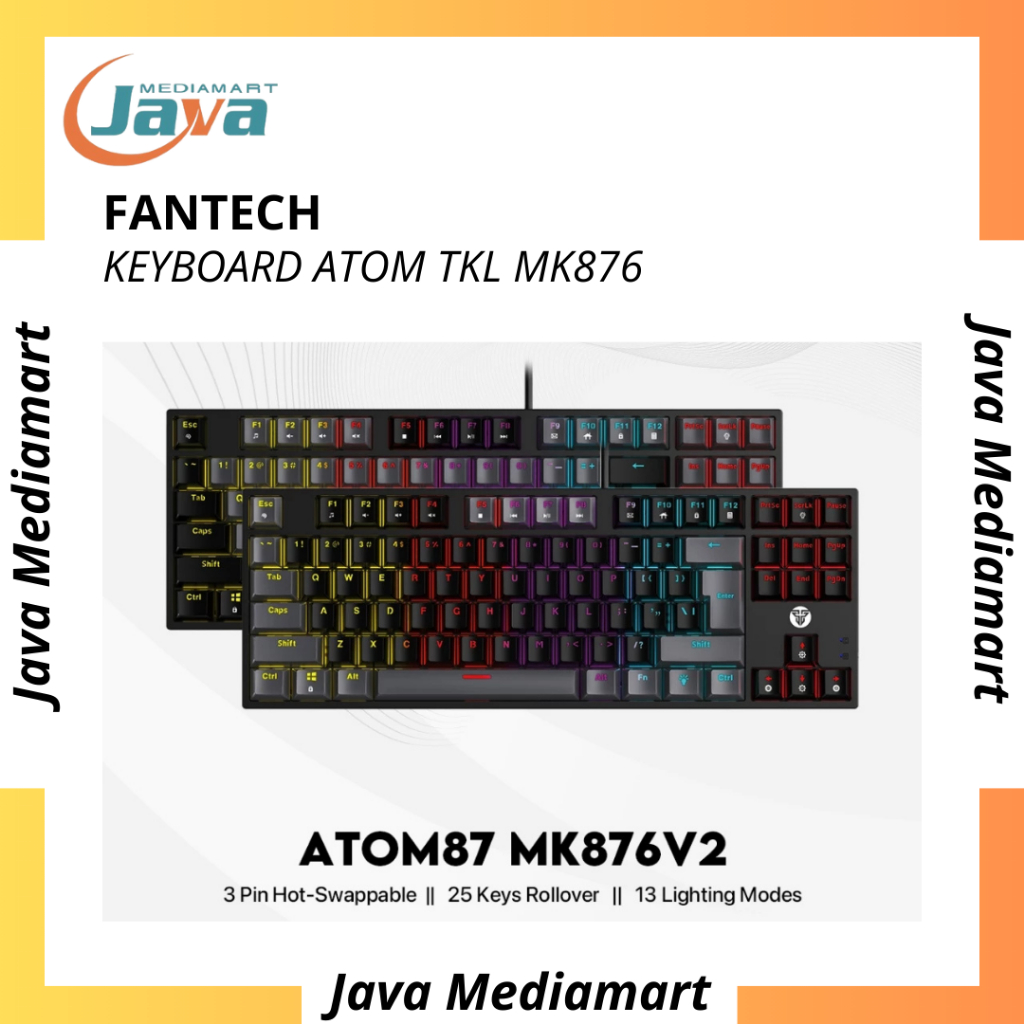 Jual Fantech ATOM MK876 RGB Gaming Mechanical Keyboard TKL | Shopee Indonesia