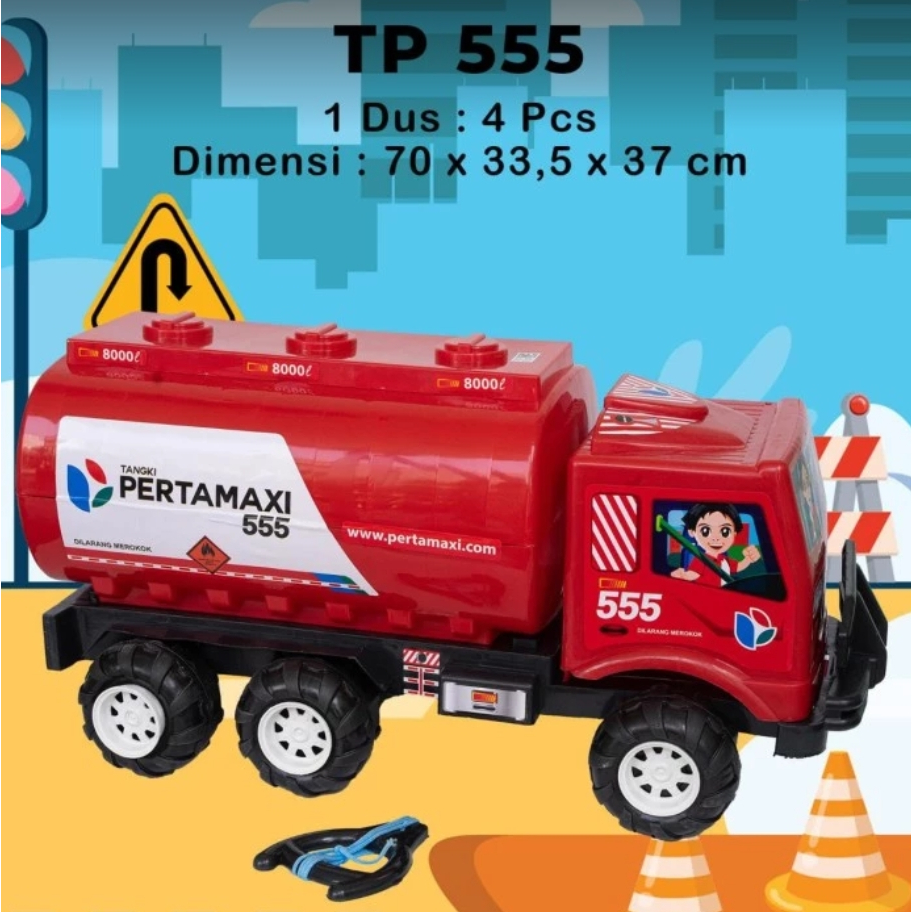 Jual Mainan Mobil Dorong Truk Tangki BBM Pertamina / Mobilan Tarik ...
