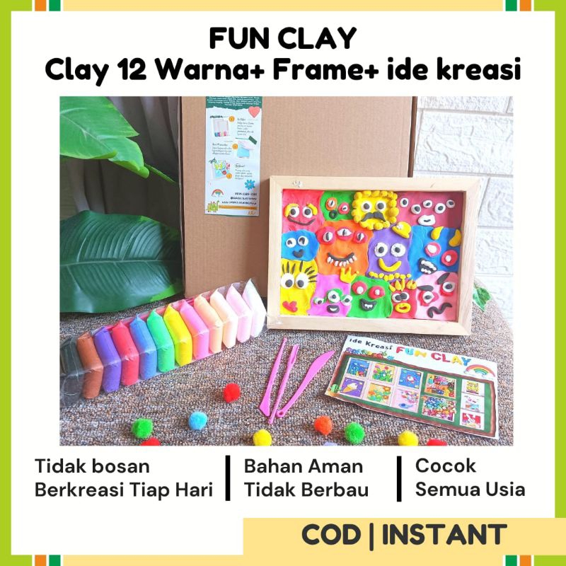 Jual DIY Fun Clay Frame Kit Bermain Plastisin Ide Clay Date Bingkai Set ...