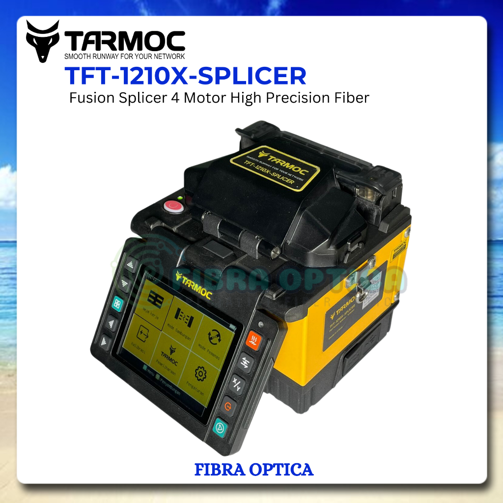Jual Tarmoc TFT-1210X-SPLICER | 4 Motor Fiber Optic Fusion Splicer Alat ...
