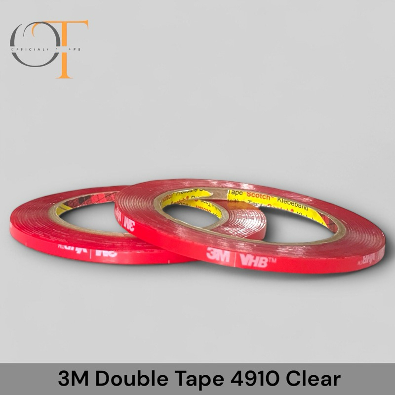 Jual 3M Double Tape 4910 Clear/Transparan - 5mm x 4,5mtr | Shopee Indonesia