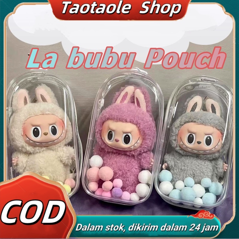 Jual [READY] labubu pouch transparant PVC pouch 19*10*5 cm for Labubu ...
