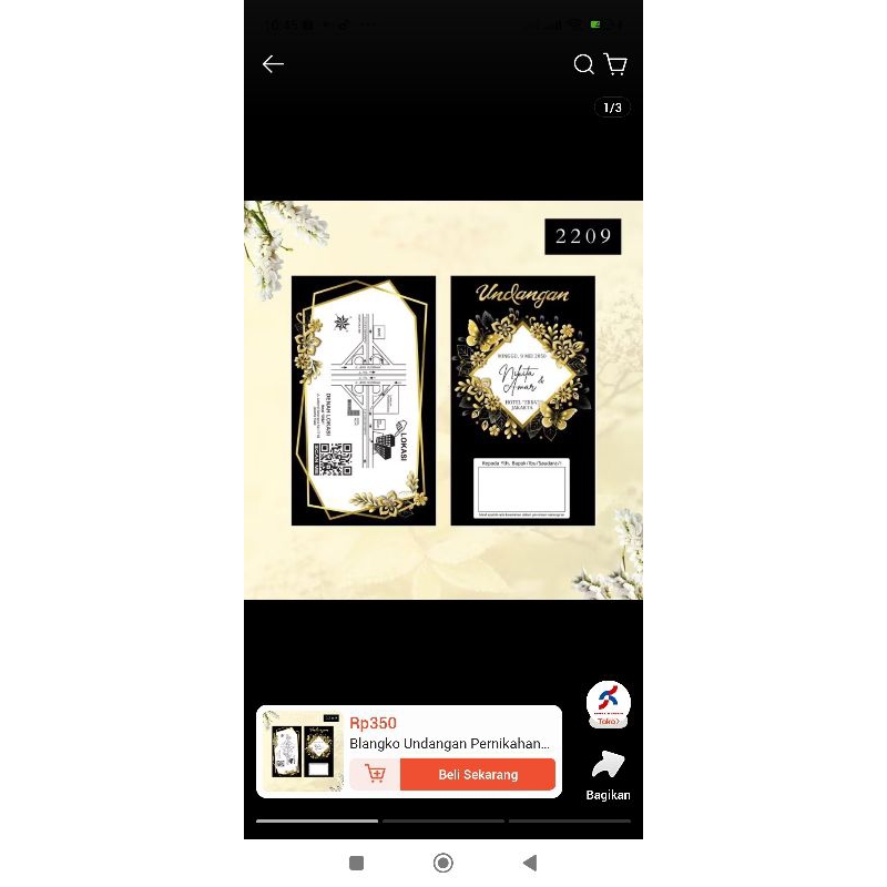 Jual undangan erba 2209 + cetak | Shopee Indonesia