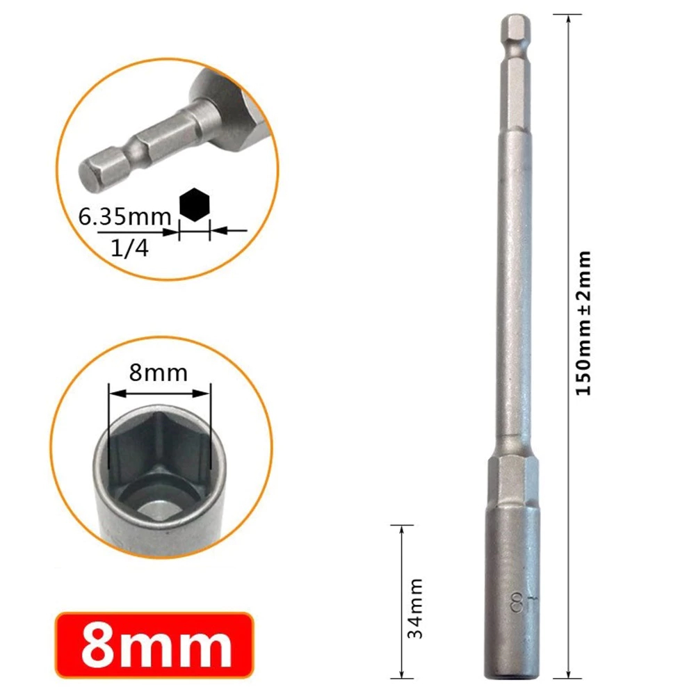 Jual 3pc Adapter Soket Kunci Pas Extension Hex Nut Driver Ukuran 150mm ...