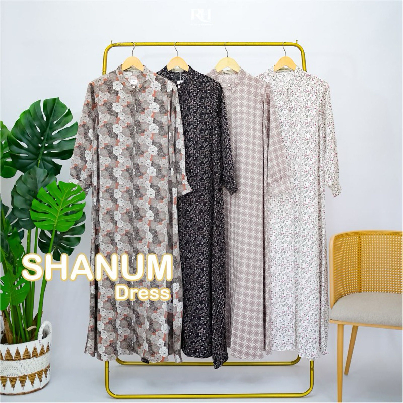 Jual Rh Col Shanum Dress Gamis Wanita Lova Silk Motif Elegan | Shopee ...