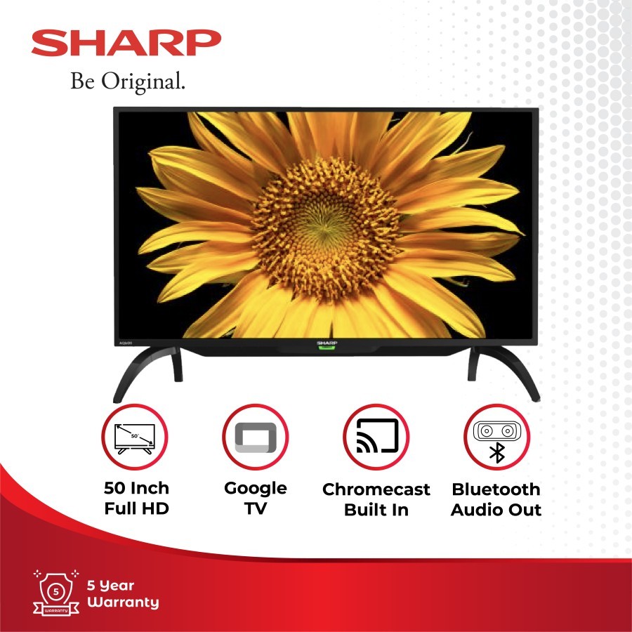 Jual Sharp LED TV HD Android with Google Assistant 2T-C50EG1I Black 50 inch | Shopee Indonesia