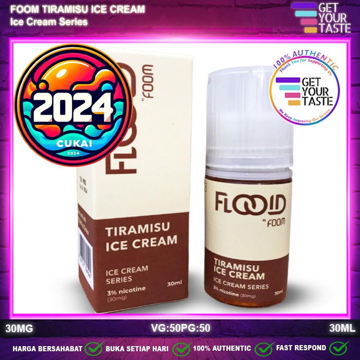 Jual Liquid FOOM Tiramisu Ice Cream Salt Nic 30ML Saltnic Pods Series ...