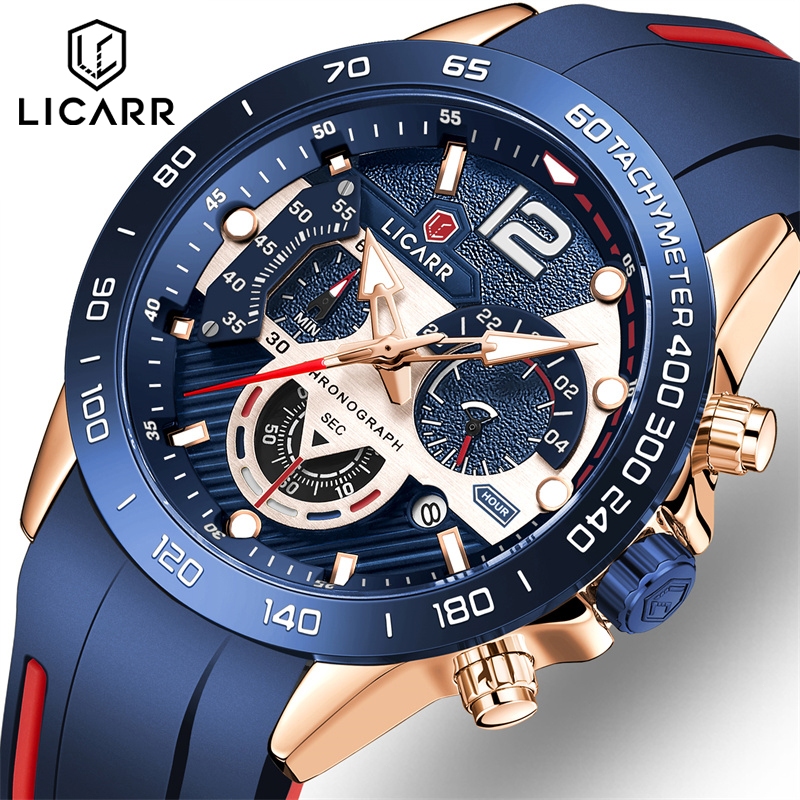 Jual LICARR Jam Tangan Pria Original Analog Kuarsa Stainless Steel Anti ...