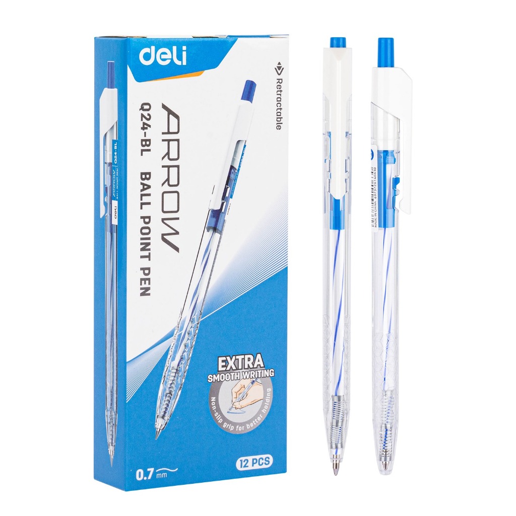 Jual Deli Pulpen Gel Tinta Biru Ultra Smooth / Gel Pen Retractable ...
