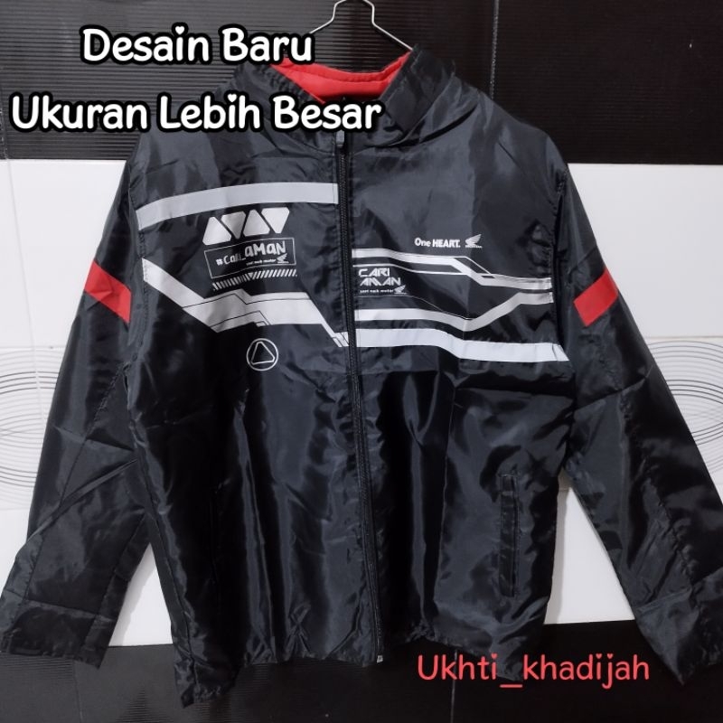 Jual Jaket Motor Honda Parasut Original Terbaru AHM MODEL BARU | Shopee ...