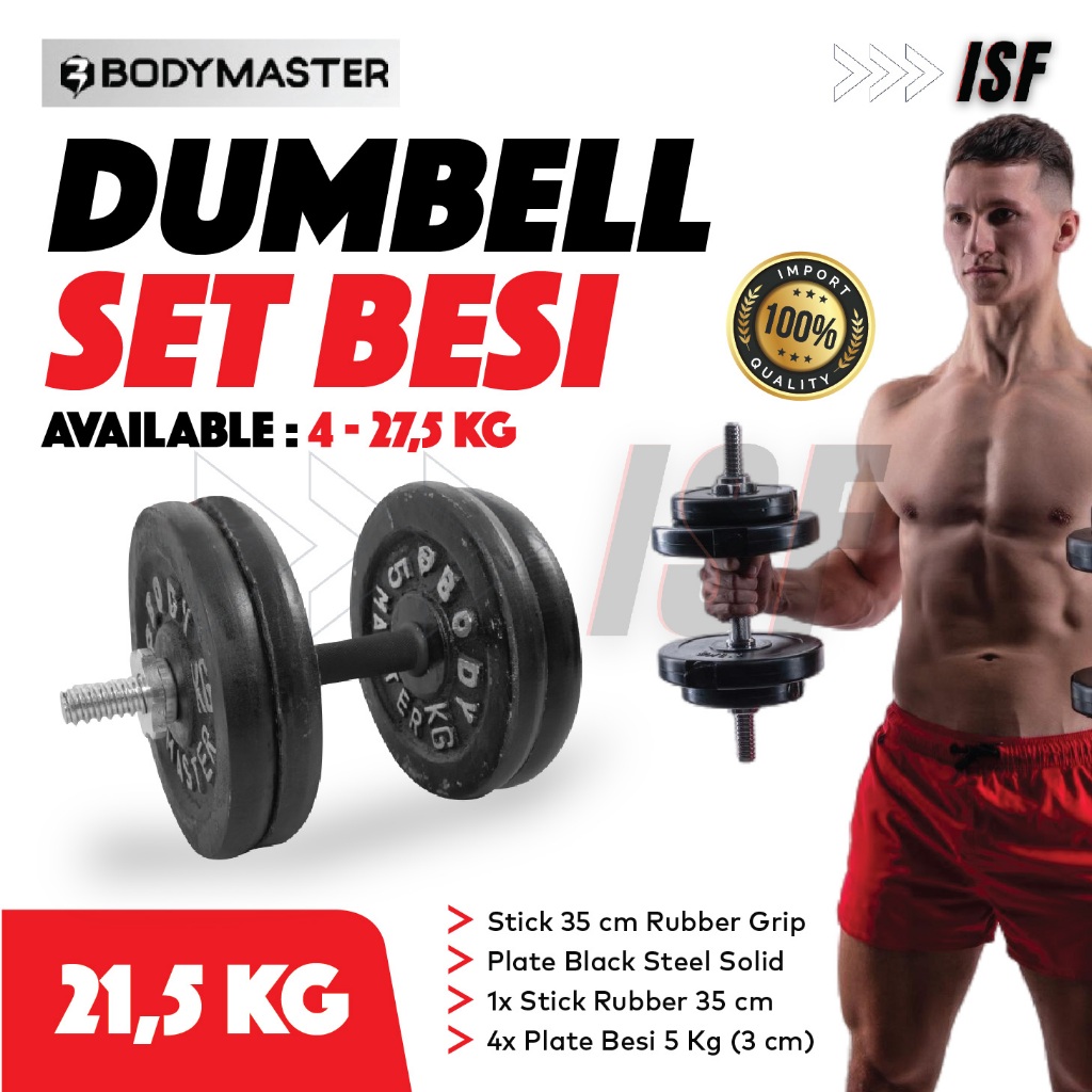 Jual Dumbell Barbel Set Besi 21,5KG Adjustable Dumbell Barbell Gym 21,5 KG Olahraga | Shopee ...
