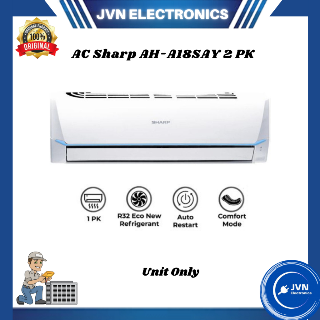 Jual AC Sharp AH-A18SAY 2 PK Unit Only | Shopee Indonesia