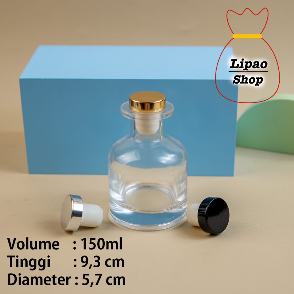 Jual Botol Reed Diffuser 150ml CRIMP Neck - Model Vas Pot Kaca Tebal ...