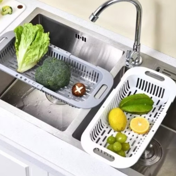 Jual Keranjang Wastafel Sink Saringan Pencuci Buah dan Sayuran Peniris ...