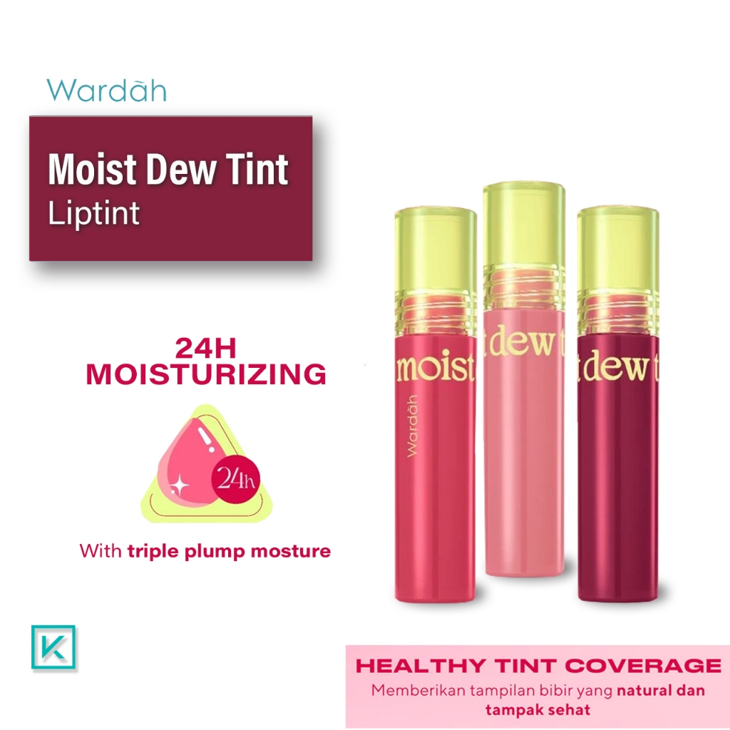 Jual Wardah Moist Dew Tint Lip Tint 8 Warna Ombre Untuk Bibir Lembab Glossy | Shopee Indonesia