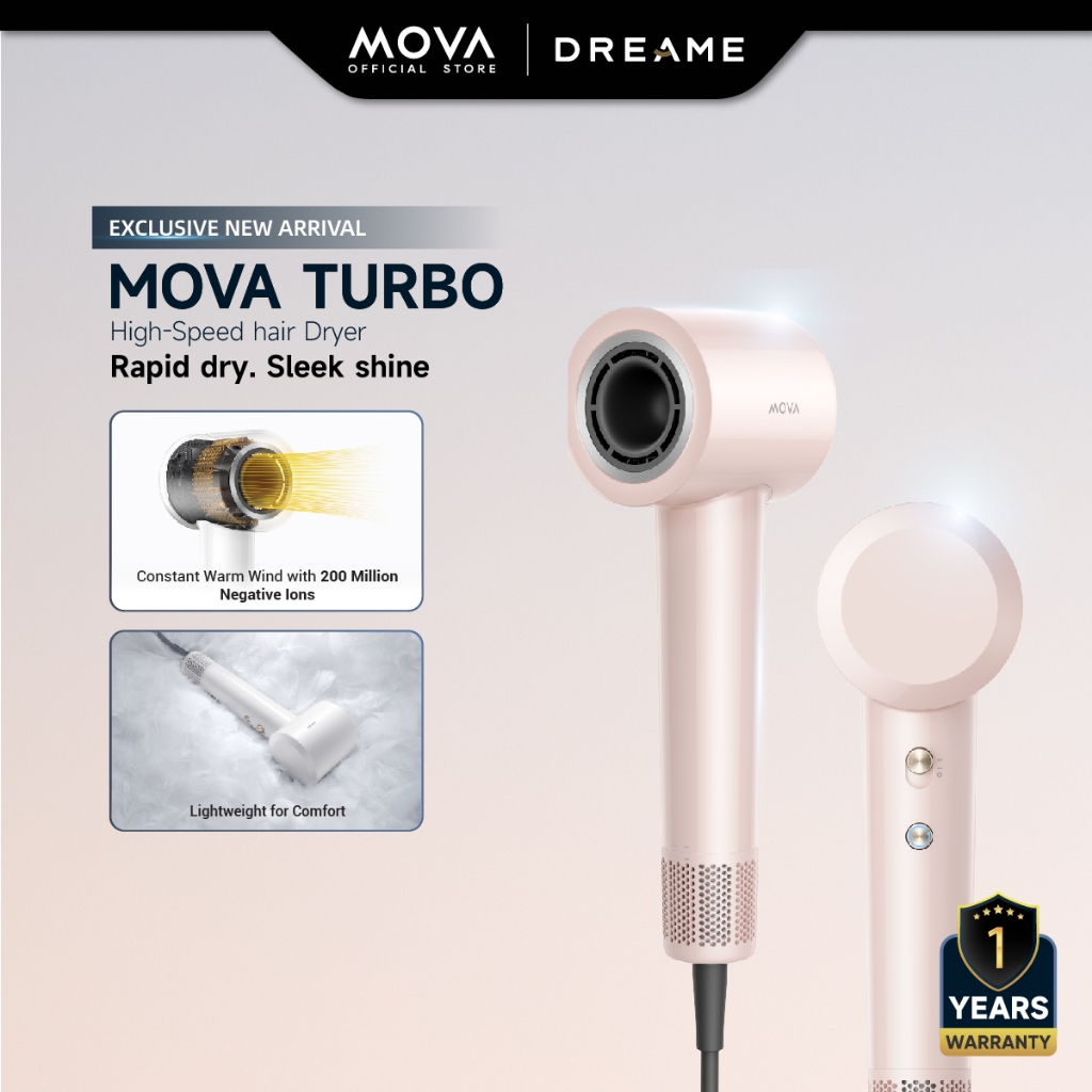 Jual [NEW LAUNCHING] MOVA Turbo High-Speed Hair Dryer | Pengeringan ...