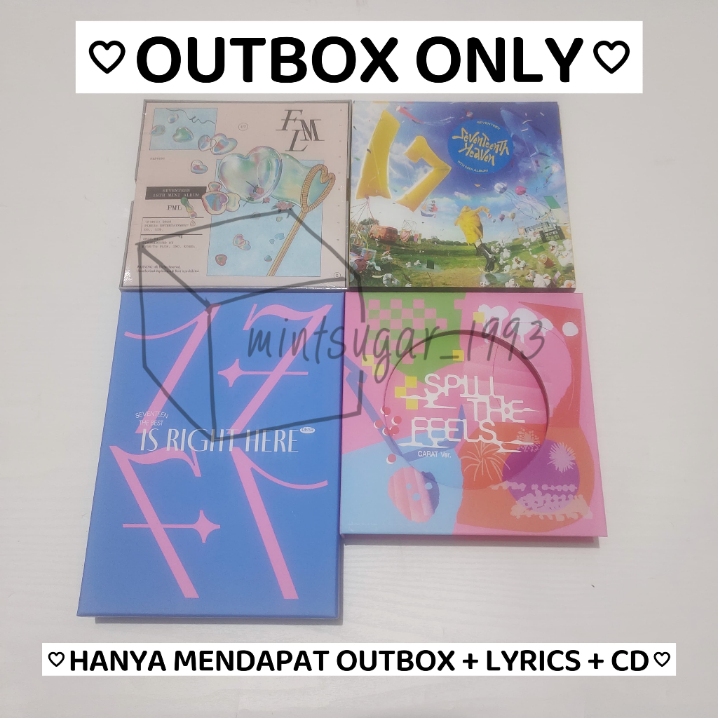 Jual [ INCLUDE PACKING ] [ READY STOCK NEW ] OUTBOX ONLY DEAR ver / CARVER / CARAT VERSION ALBUM ...