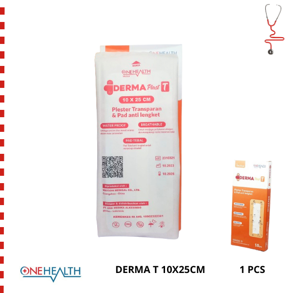 Jual Plaster Luka Dermaplast T 10x25cm Plester Transparan Anti Air ...