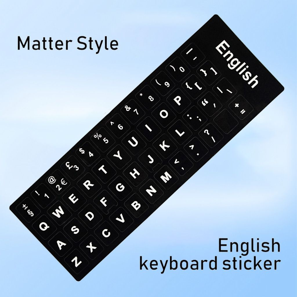 Jual KEYBOARD STICKER KOMPUTER/LAPTOP ENGLISH MATTE PVC/Sticker English ...