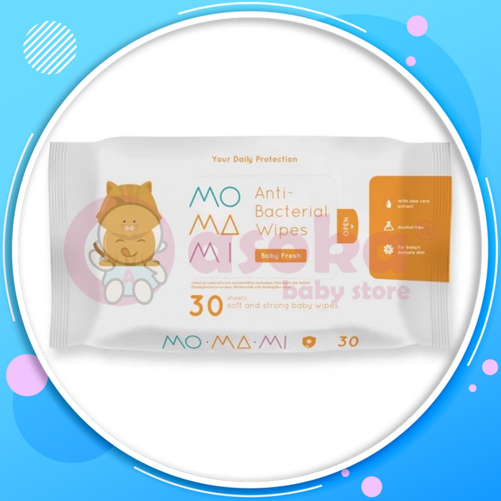 Jual Momami Antibacterial Wipes 30s - Tissue ASOKA | Shopee Indonesia