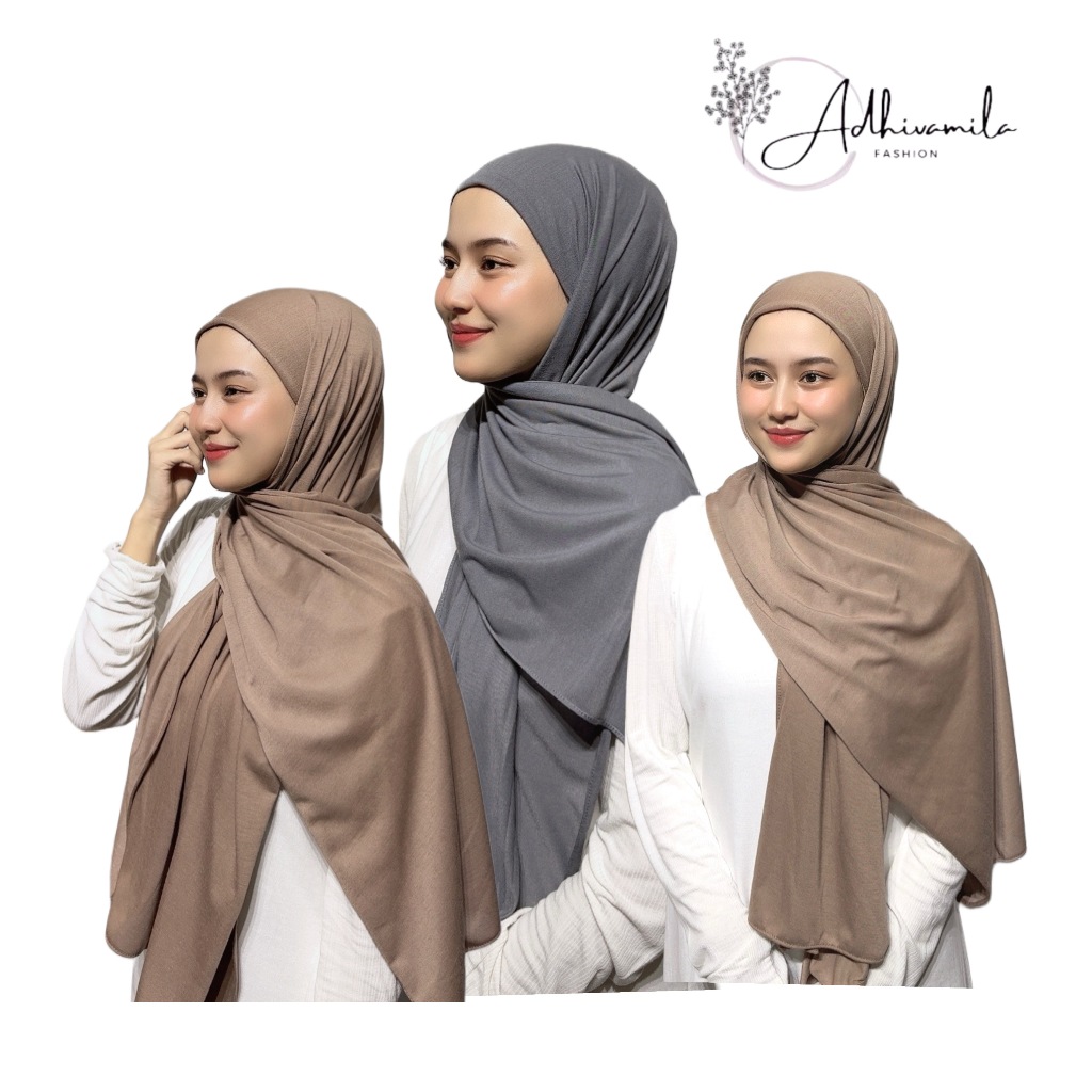 Jual Pashmina Inner 2in1 Kaos Rayon / Pashmina Instan Premium ...