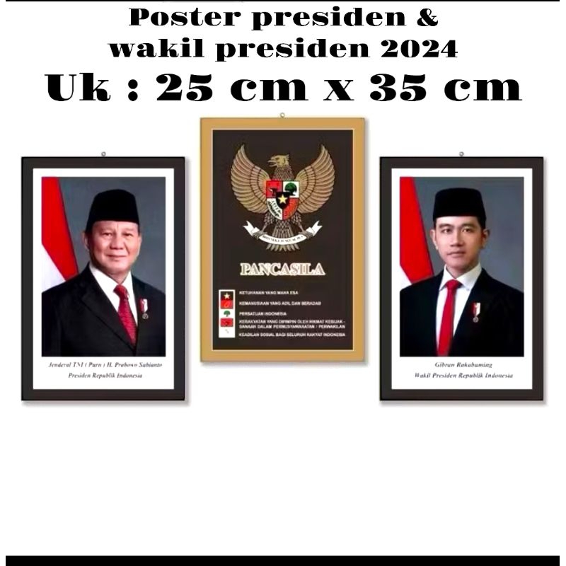 Jual poster presiden dan wakil presiden 2024+ Garuda (1 set) | Shopee Indonesia