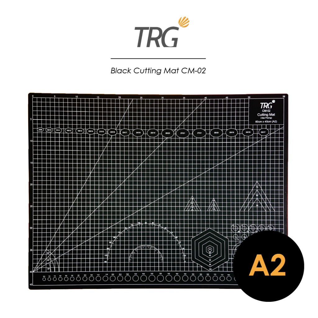 Jual TRG Black Cutting Mat Alas Potong A2 CM-02 - Cuting Matt Hitam TRG ...