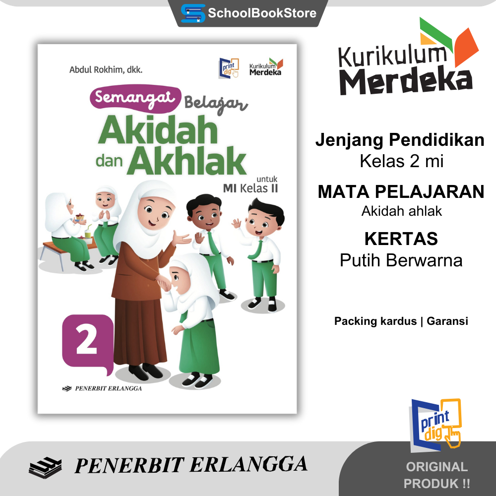 Jual Buku Paket Siswa Akidah dan Akhlak Untuk Siswa Kelas 2 Madrasah Ibtidaiyah (MI) Kurikulum ...