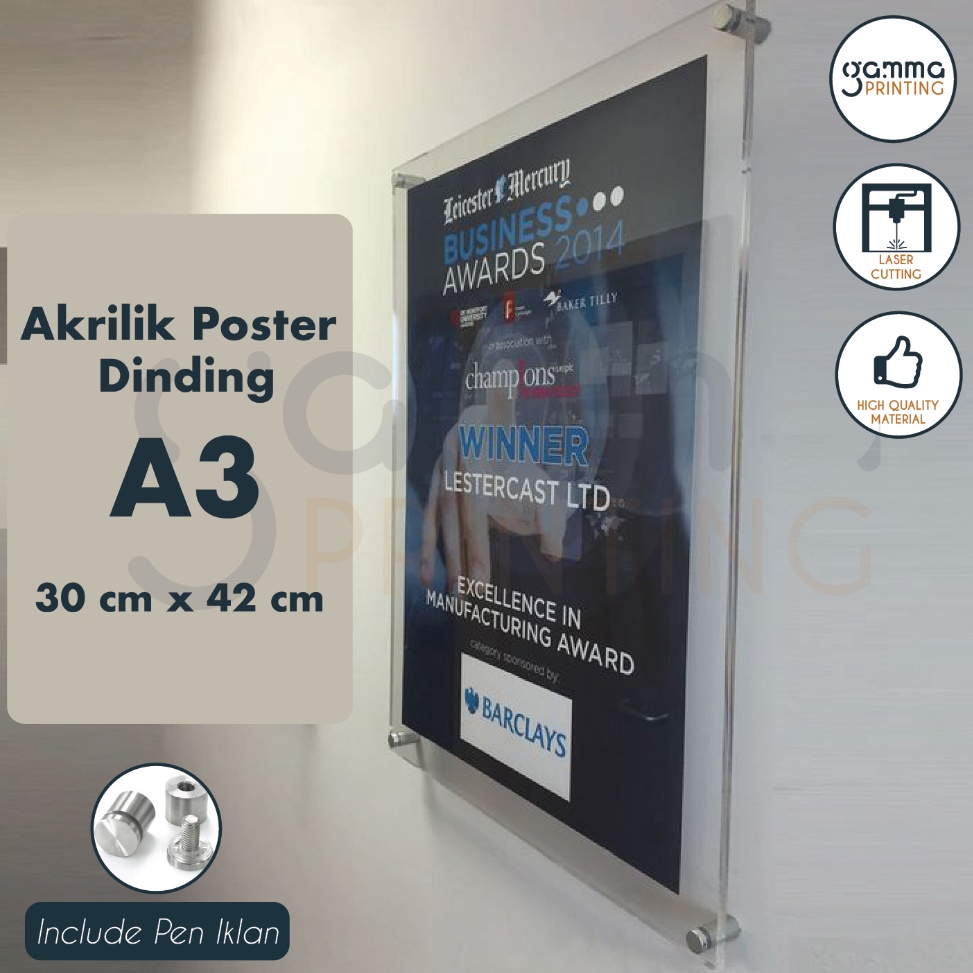 Jual Sedang Ramai Display Poster Dinding Akrilik Ukuran A3 Frame ...