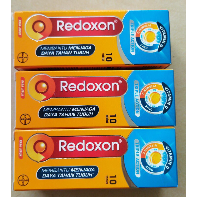 Jual REDOXON TRIPLE ACTION Tablet Effervescent Tube isi 10 (Rasa Jeruk ...