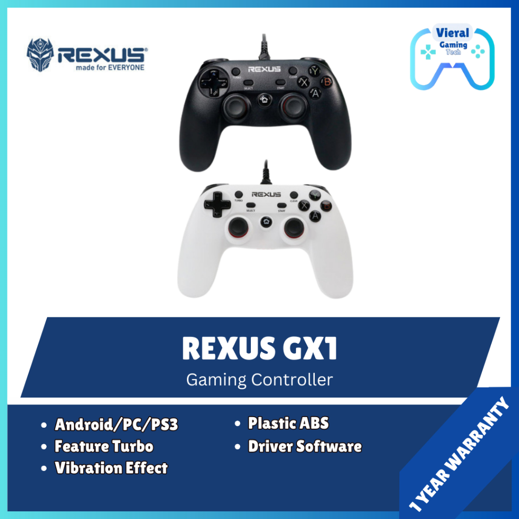 Jual Rexus GX1 Controller Gaming Joystick PC Pro Gaming Gamepad ...