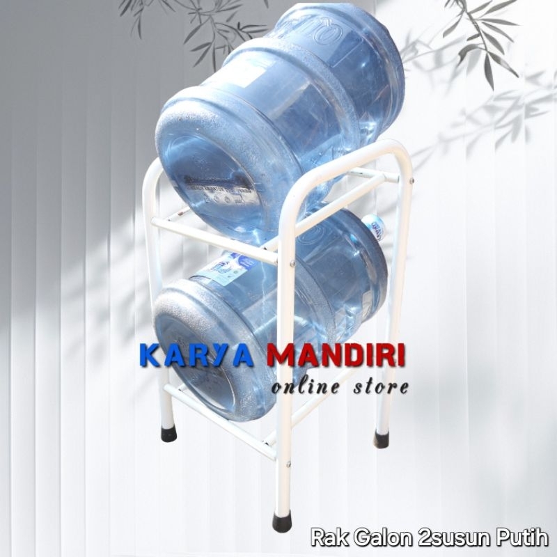 Jual Rak Galon Susun / Tempat Galon 2 Susun putih | Shopee Indonesia