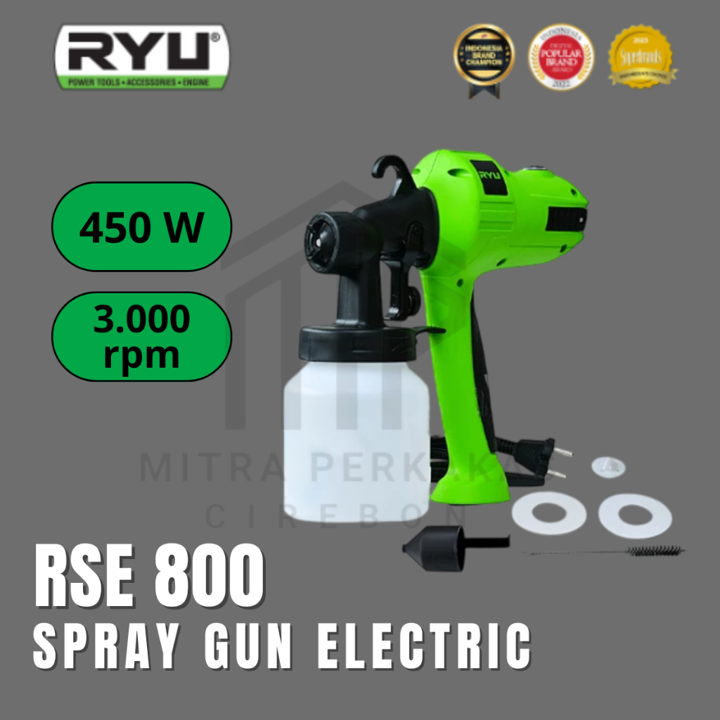 Jual Ryu Spray Gun Elektrik 800 ml RSE 800 Semprotan Cat Tembok ...