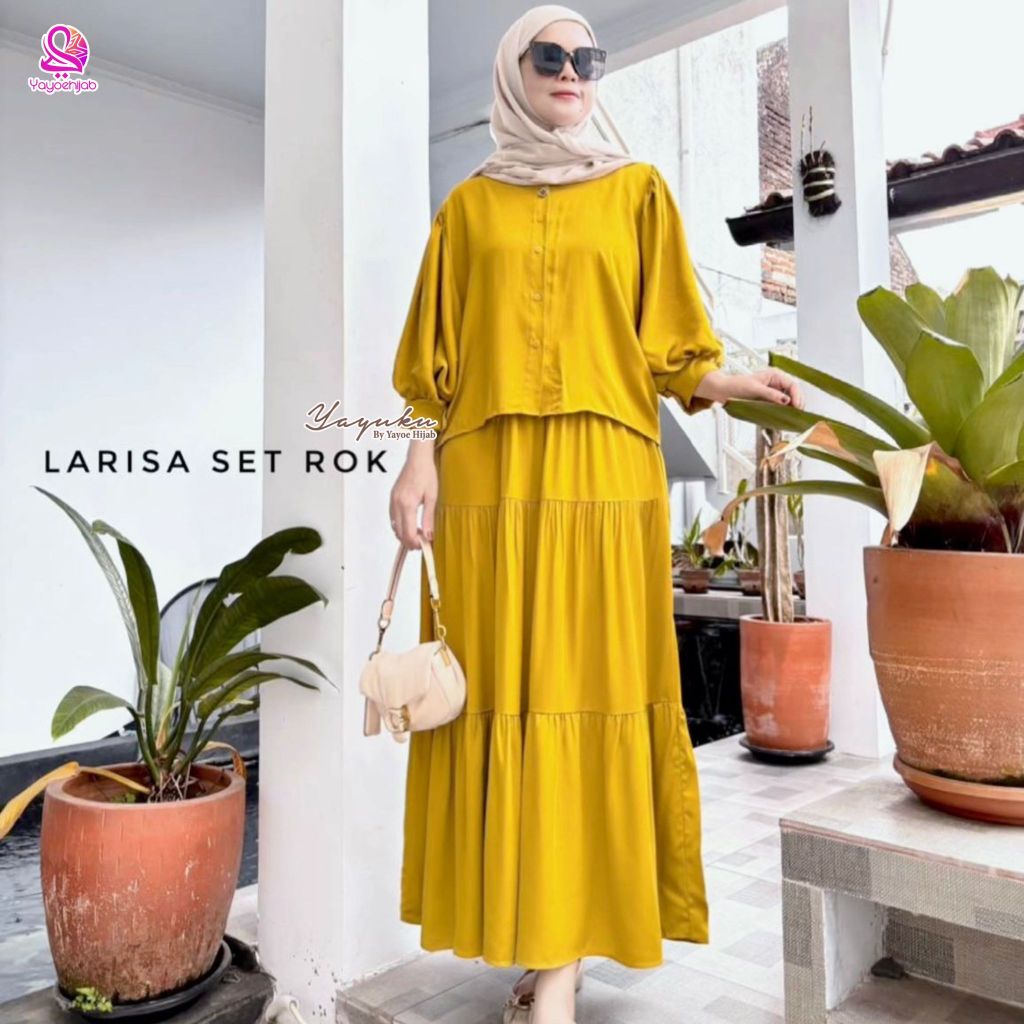 Jual Larisa One Set Bahan Rayon Twill Friendly Terbaru Premium Setelan ...