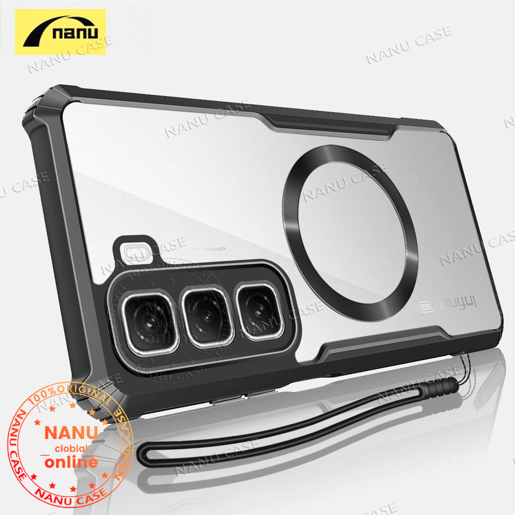 Jual Case Infinix HOT 50 4G 50 PRO PLUS MAGSAFE Beatle Magnetic Wireless Bumper Transparan Clear ...