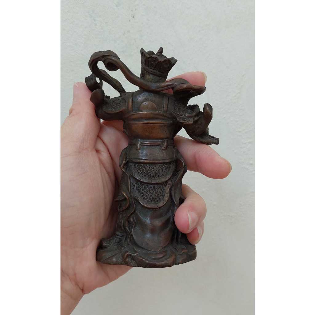 Jual patung kuningan padat xi fang guang mu tian wang 12 cm | Shopee ...