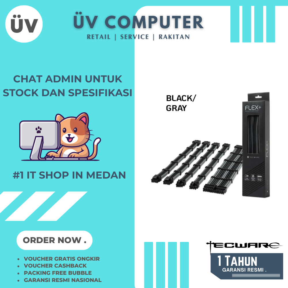 Jual Cable Sleeve Extension Tecware Flex+ Plus | PSU Extension Set ...
