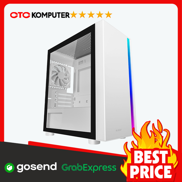 Jual Casing PCCooler / PC Cooler LM300 ARGB White [ATX, M-ATX/ITX ...