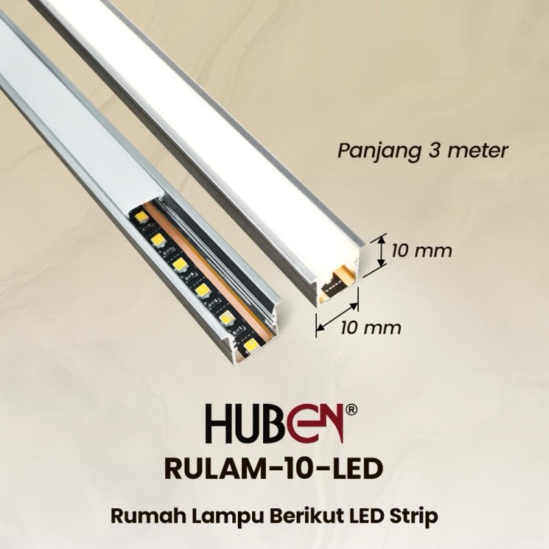 Jual RULAM-10-LED - HUBEN / RUMAH LAMPU + LED STRIP 4000K NATURAL ...