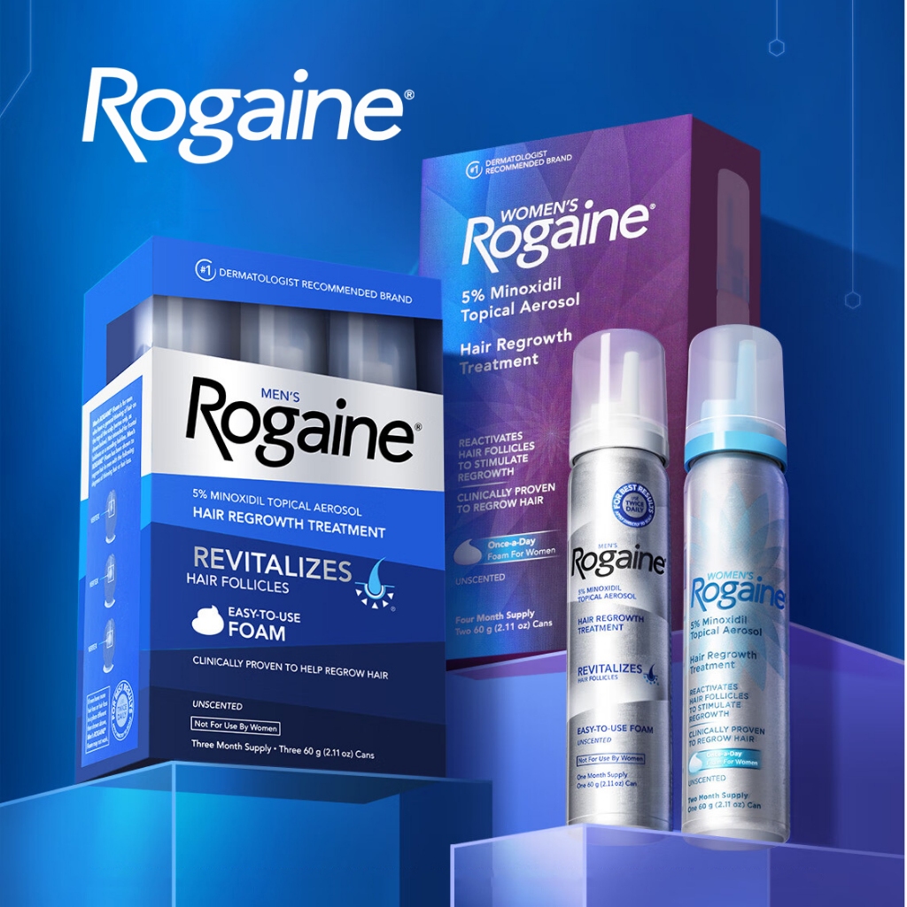 Jual Rogaine 5% Minoxidil Foam Men's & Women's 60g | Shopee Indonesia