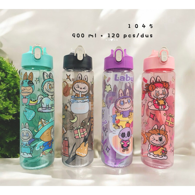 Jual [SA] BOTOL MINUM MOTIF LABUBU KAPASITAS 900 ML - BOTTLE LABUBU - BOTOL MINUM ANAK SEKOLAH ...